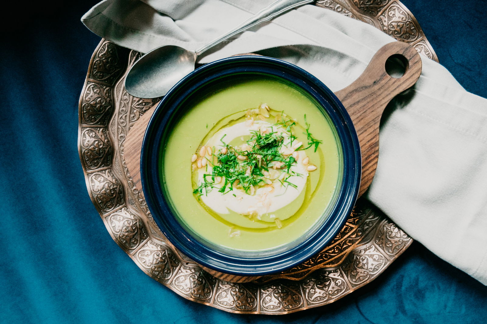 Velouté courgette chèvre - La Fourche